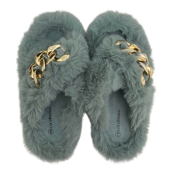 Coco Beau | Shoes | Blue Very Comfy Chain Slippers | Poshmark